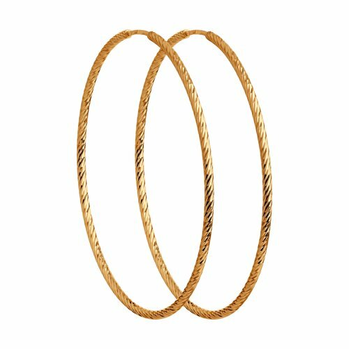 Серьги конго, красное золото, 585 проба