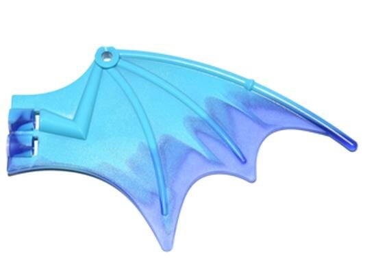 Деталь Lego 23989pb01 Dragon Wing 13 x 8 with Trans-Purple Trailing Edge Pattern