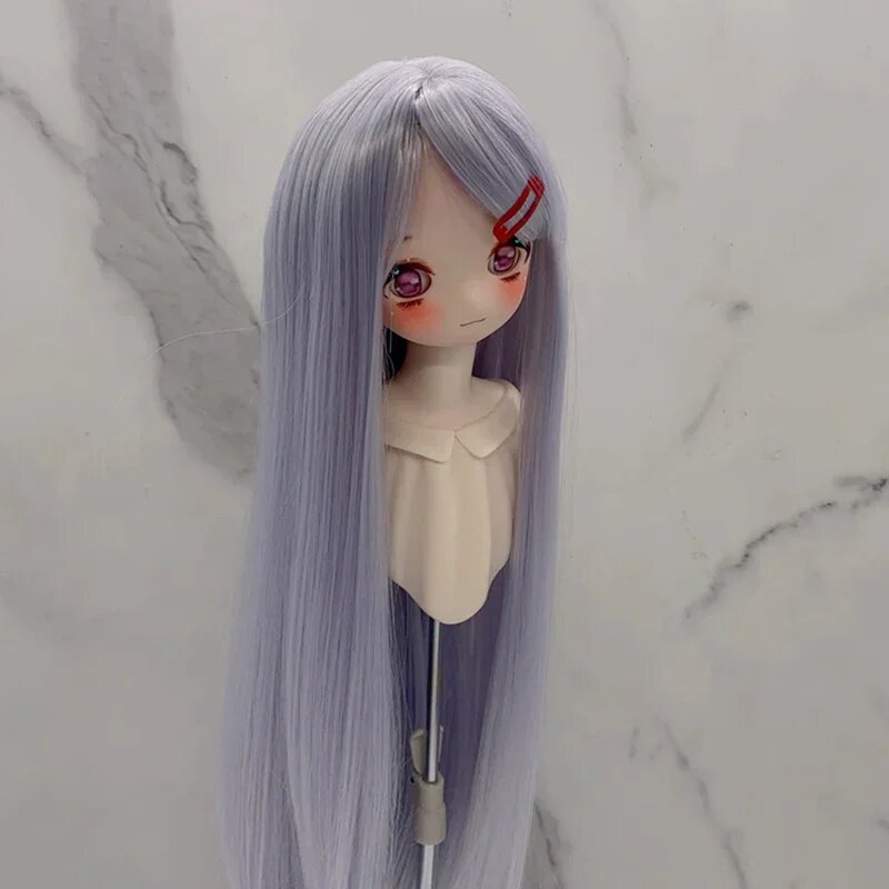 Парик для кукол BJD Gray Blue, 18-20см