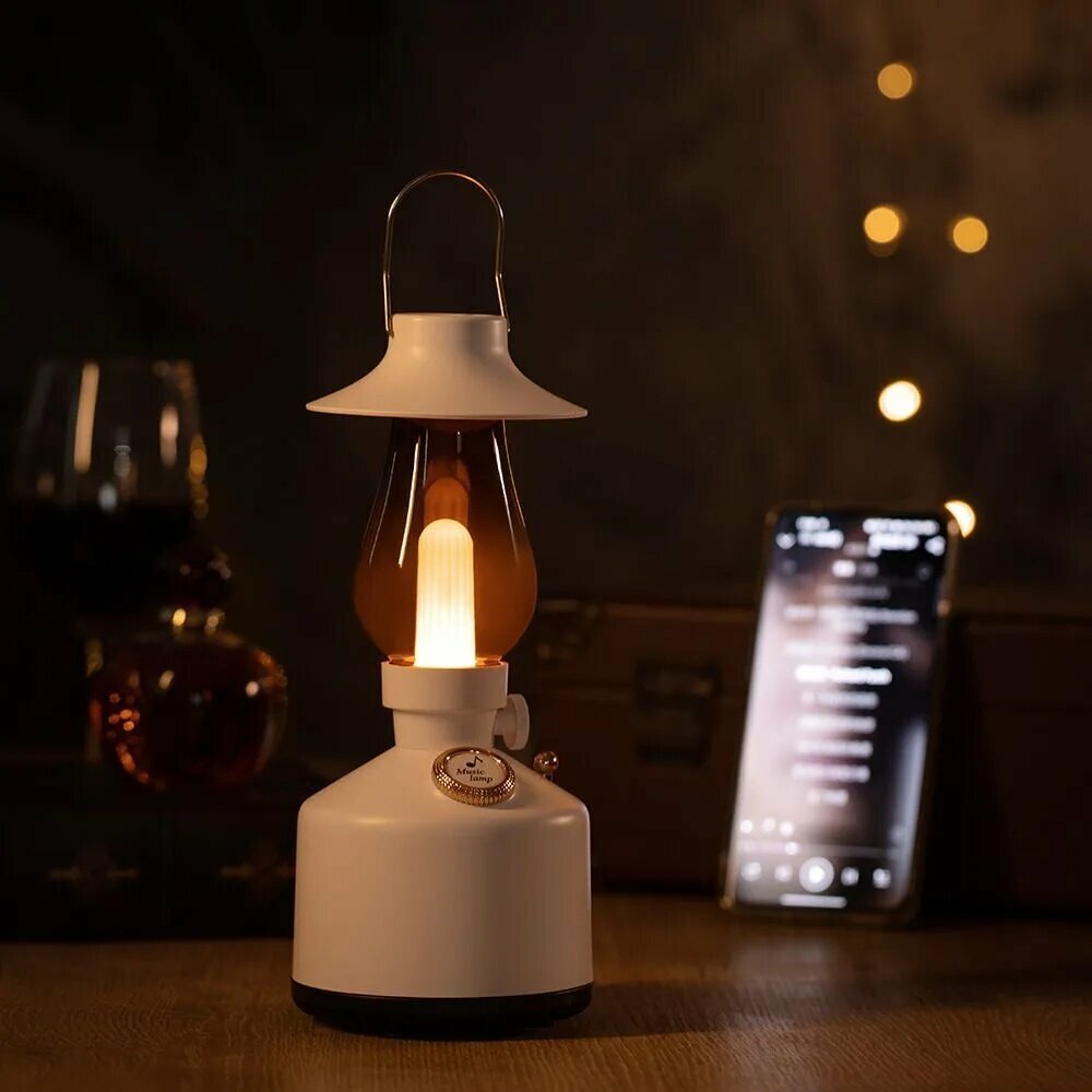 Новинка! Винтажная Bluetooth-колонка с лампой, светящаяся, подарок на День влюбленных, романтичный гаджет, музыкальный светильник