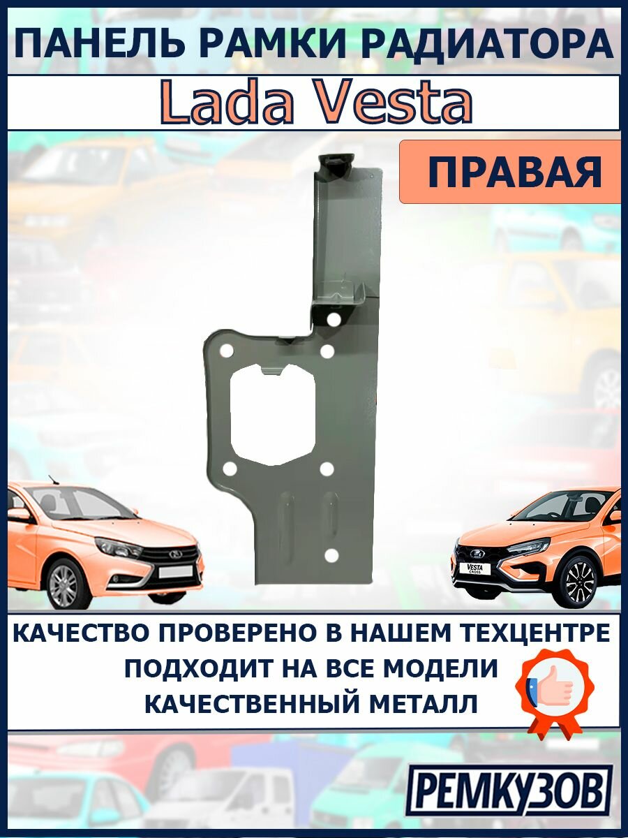 Панель рамки радиатора правая Лада Веста (Lada Vesta)