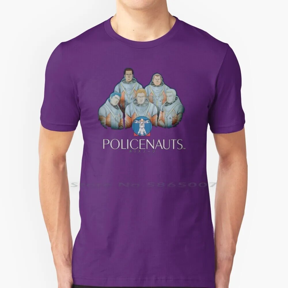 Футболка "Policenauts" фиолетовая, размер S