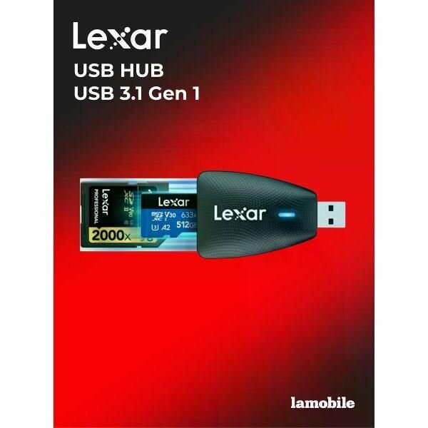 Картридер Lexar USB-картридер lexar SD/MicroSD