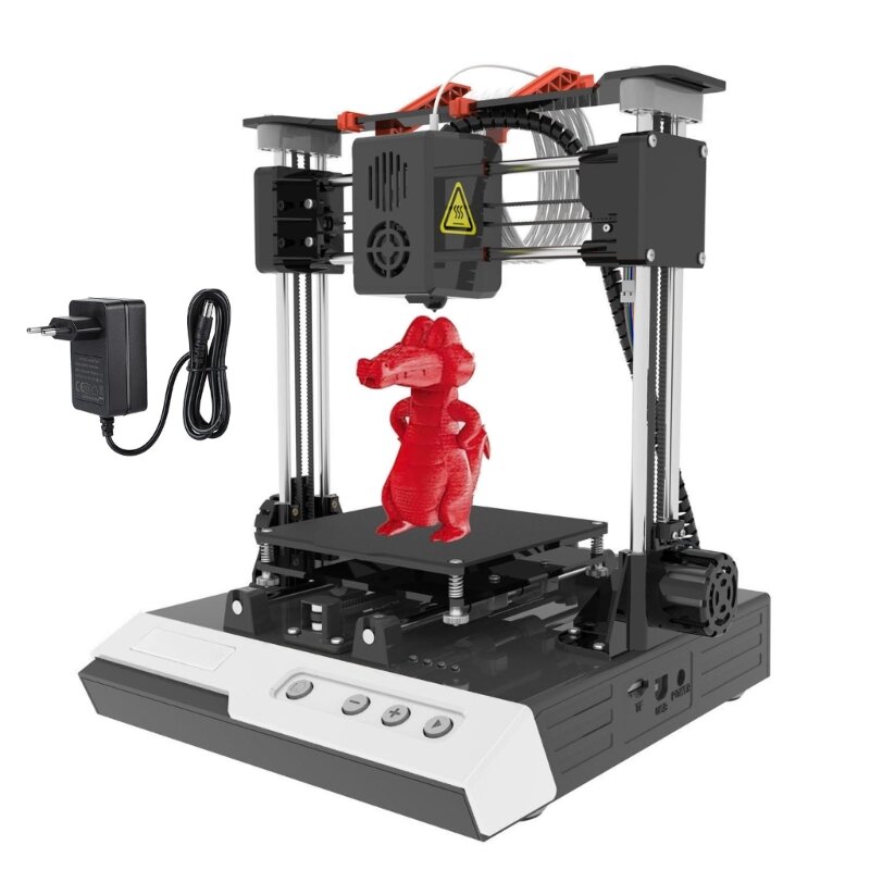 Компактный 3D-принтер Простая настройка и высокодетализированная печать для домашнего использования Размер корпуса 100x100x100 мм 220 В Европейский черный
