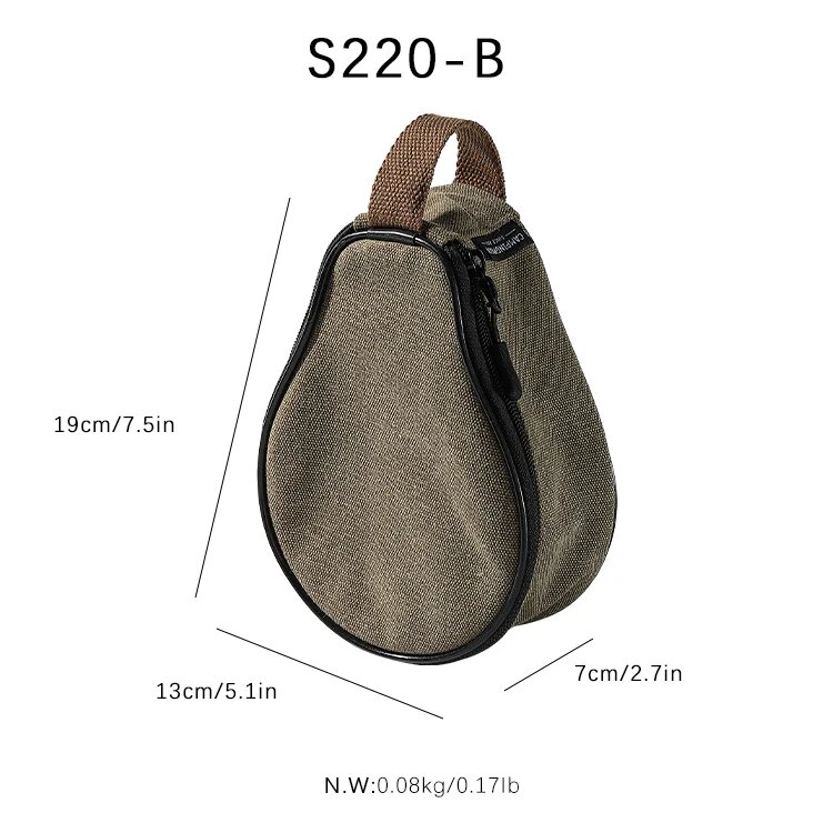 CAMPINGMOON S220-B Холщовая мини-сумка 21x15x9 см для кемпинга на заказ в форме груши, обед, доставка еды, пищевая полипропил.