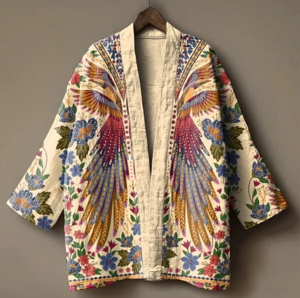 Кардиган-кимоно из лен и полиэстера M, Kimono Cardigan 13