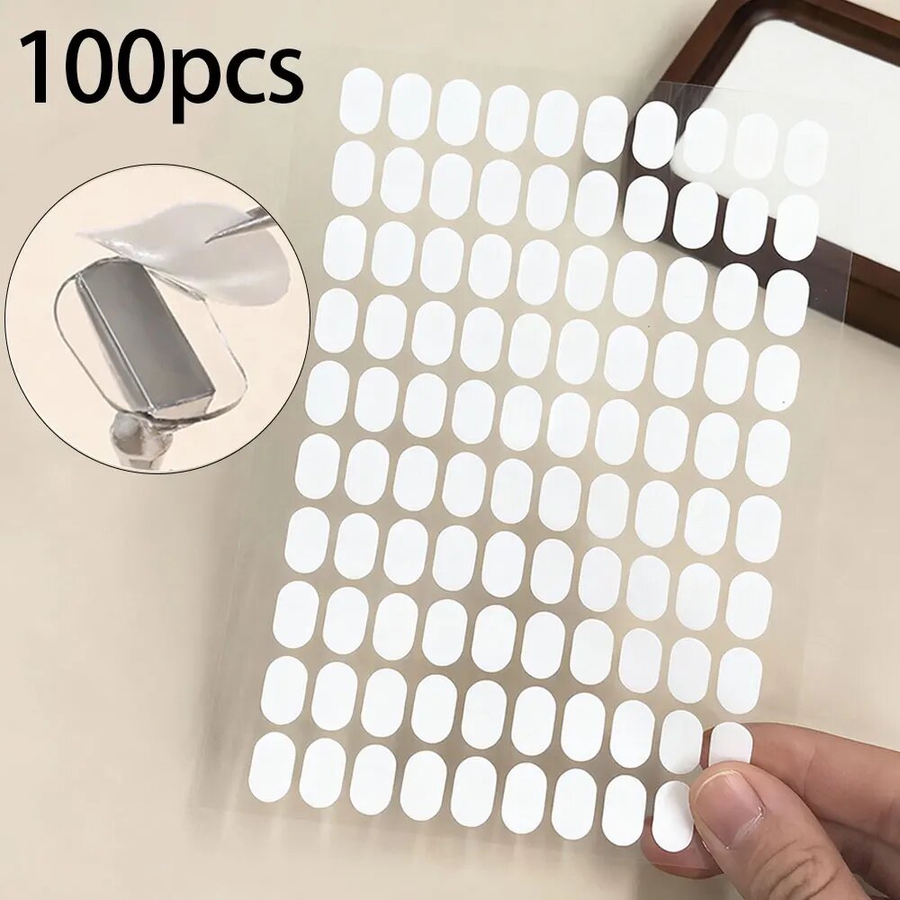 100шт Самоклеящиеся подкладки для ногтей, Цвет: 1sheets glue tapes