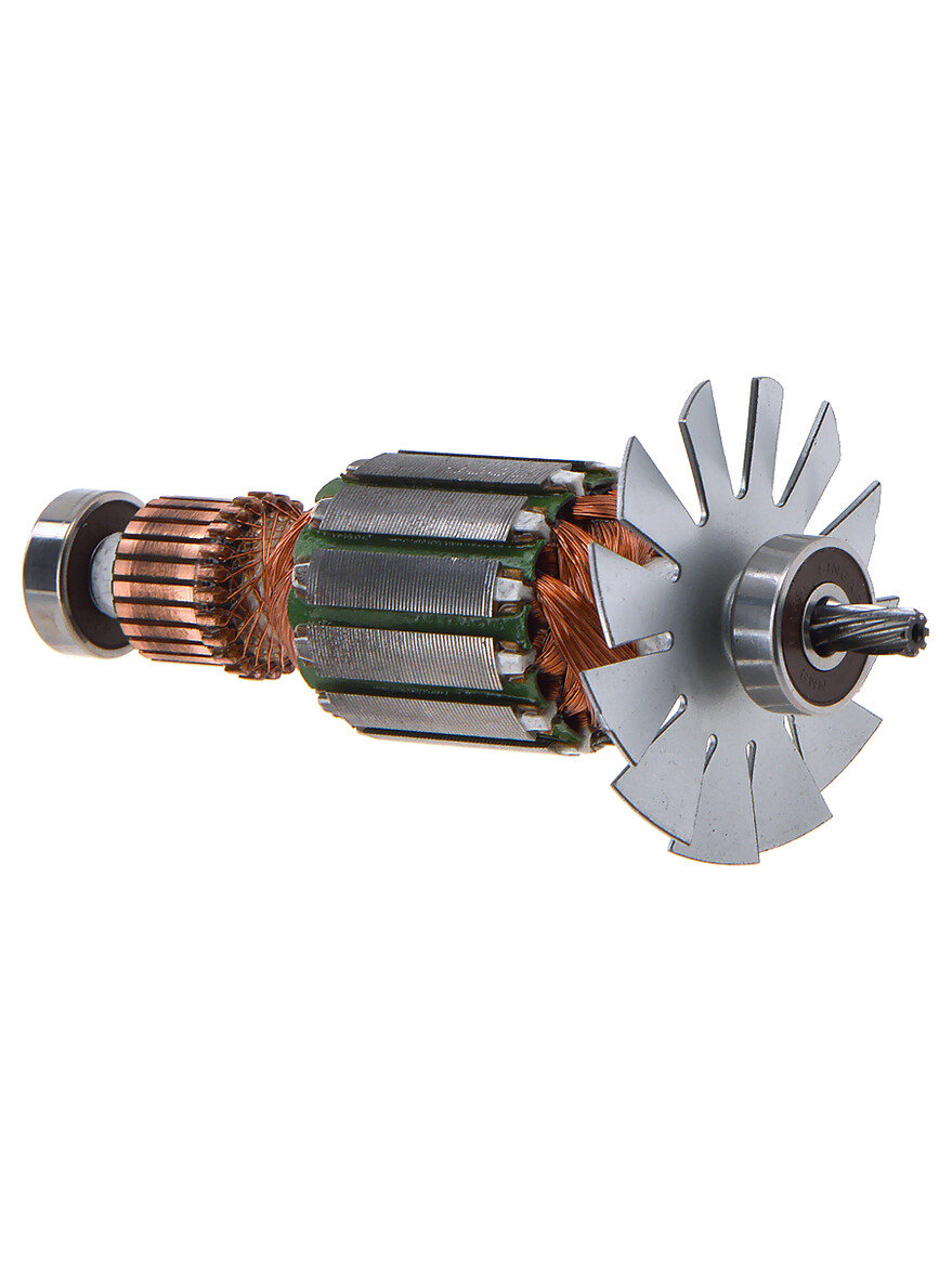 Ротор (Якорь) MAKITA для дрели 6501, 6501X (L-115 мм, D-32 мм, 8 зубов, наклон влево)
