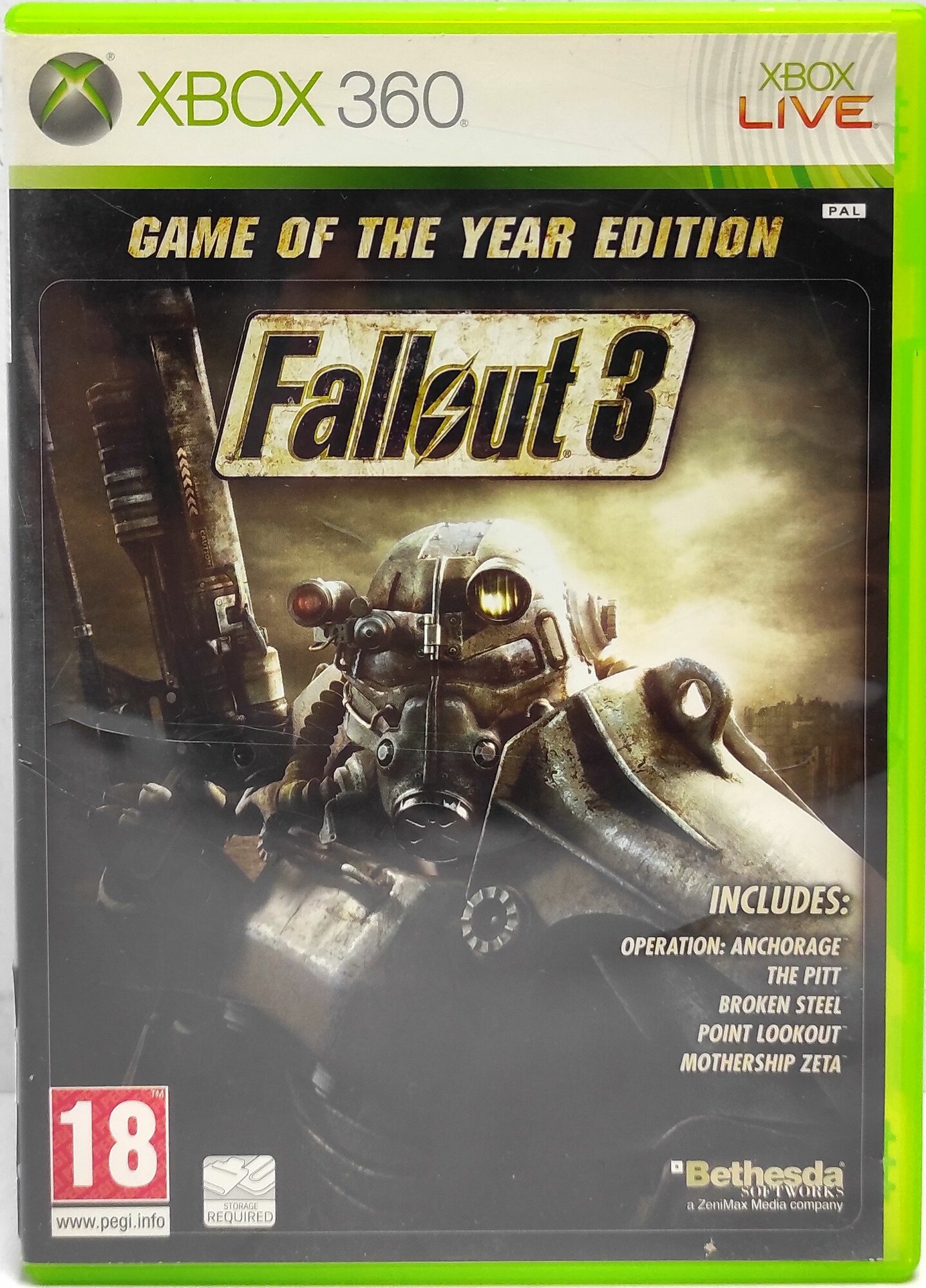 Fallout 3 Game of the Year Edition Английский язык Видеоигра на диске для Xbox 360. Товар уцененный