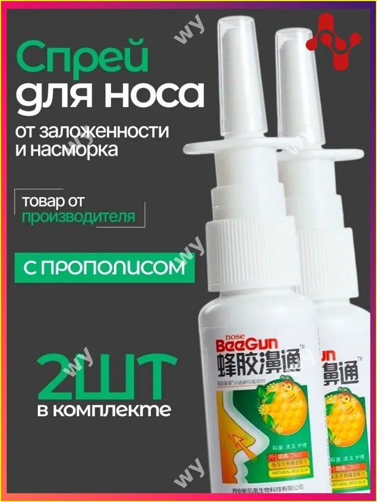 Эксклюзивный назальный спрей с прополисом, 2 шт