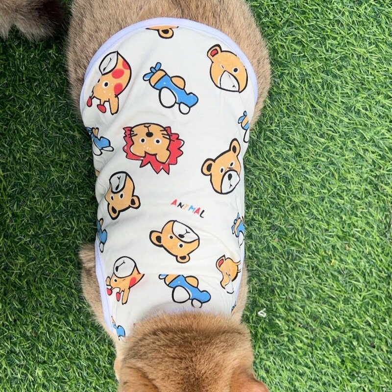 Жилетка для домашних животных Hello Kitty, весенне-осенняя, с принтом, предотвращающая линьку, тонкая модель, для синих кошек, рэгдоллов, короткошерстных кошек, собак, летняя одежда.