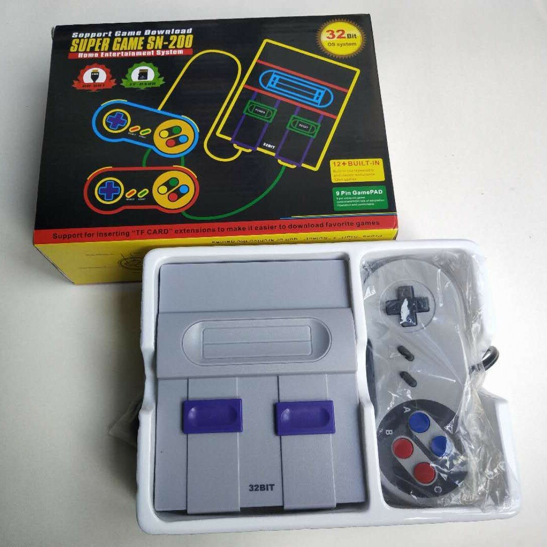 32-битная консоль MINI SNES Super Nintendo со встроенным телевизором, игровая консоль для двух игроков, домашняя ретро-консоль с HDMI-выходом.