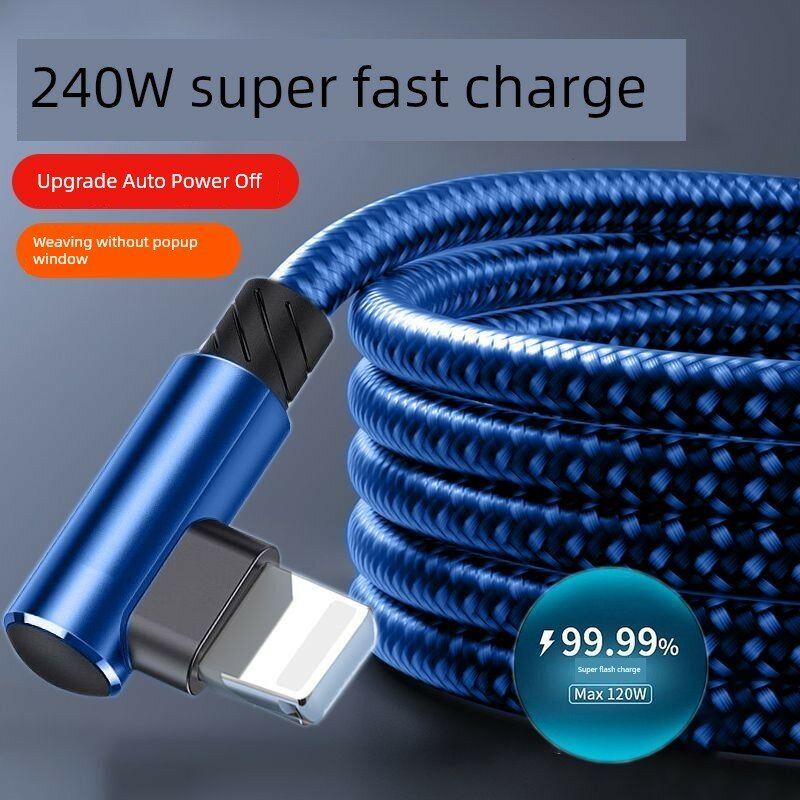 Подходит для кабеля для быстрой зарядки Apple Data Cable Elbow 6s/7/8/11/12/13/14, удлинитель для игрового кабеля с