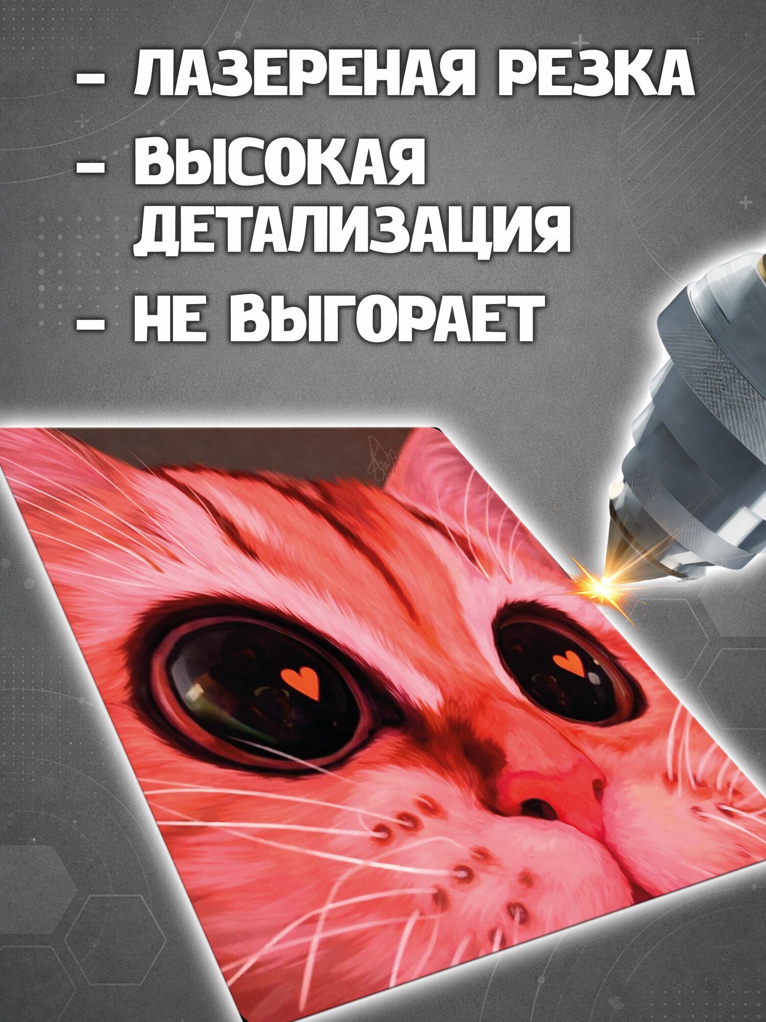 Шеврон Котик розовый — фото 1