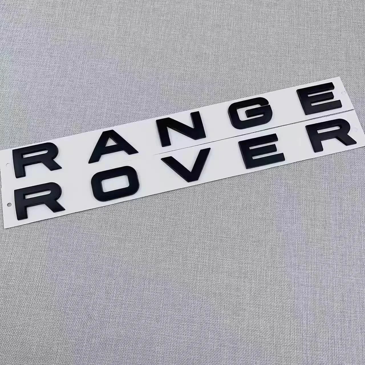 Эмблема-буквы "Range Rover" на капот для Land Rover Range Rover, Freelander, SVR, черная для стильного спортивного вида