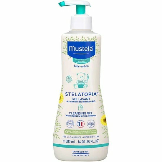 Очищающий гель Mustela Stelatopia Cleansing Gel, 500 мл