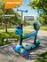 Самокат Denton Fun Alt, трехколесный, складной, для детей, синий