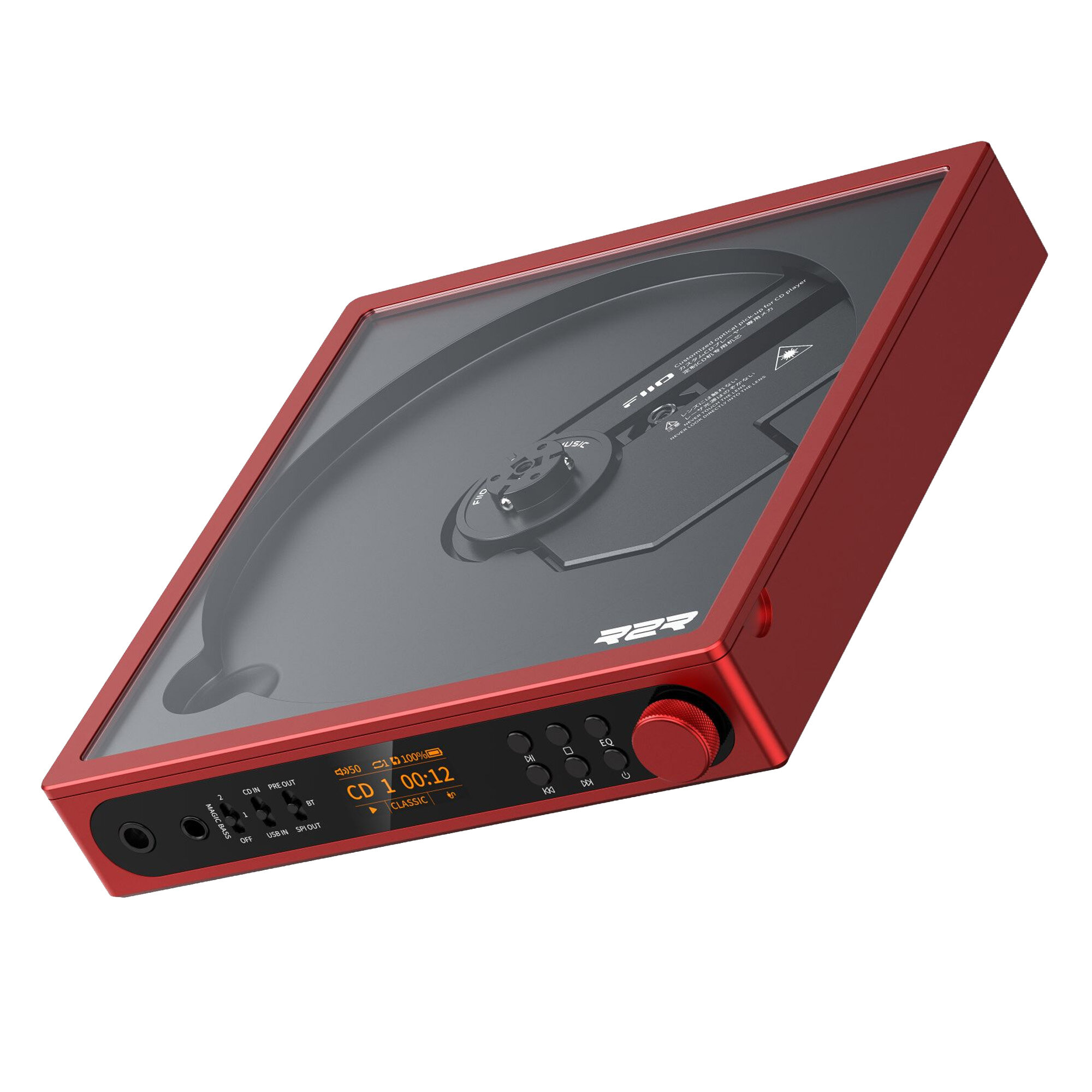Портативный cd-плеер FiiO DM15 R2R red, Bluetooth, ЦАП R2R, пульт ду