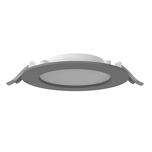 Светильник светодиодный DL-01 Slim 160мм 15Вт 4000К 176x39мм IP65/40 круглый встраив. с опаловым рассеив. RAL7045 сер. муар VARTON V1-RF-70083-10000-6501540
