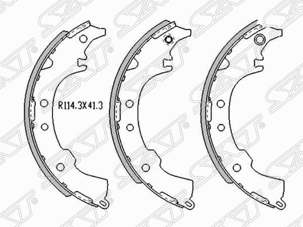 Колодки тормозные барабанные SAT ST-28-0004 Toyota Ipsum SXM10, ACM20 96-03 / RAV4 94-05