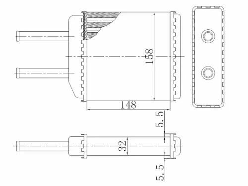 Радиатор печки Daewoo Matiz 0.8 1.0 98- STELLOX 10-35050-SX