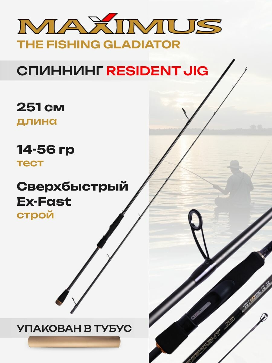 Спиннинг для джига Maximus RESIDENT JIG 251H 2,51m 14-56g.