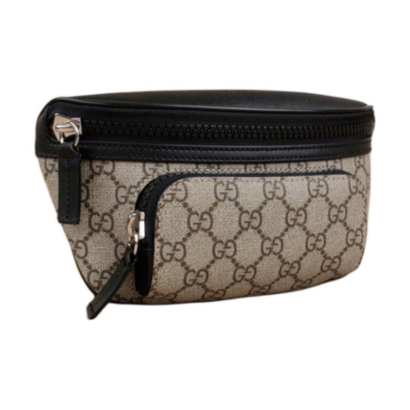 Сумка GUCCI, фактура стеганая, бежевый/черный — фото 1