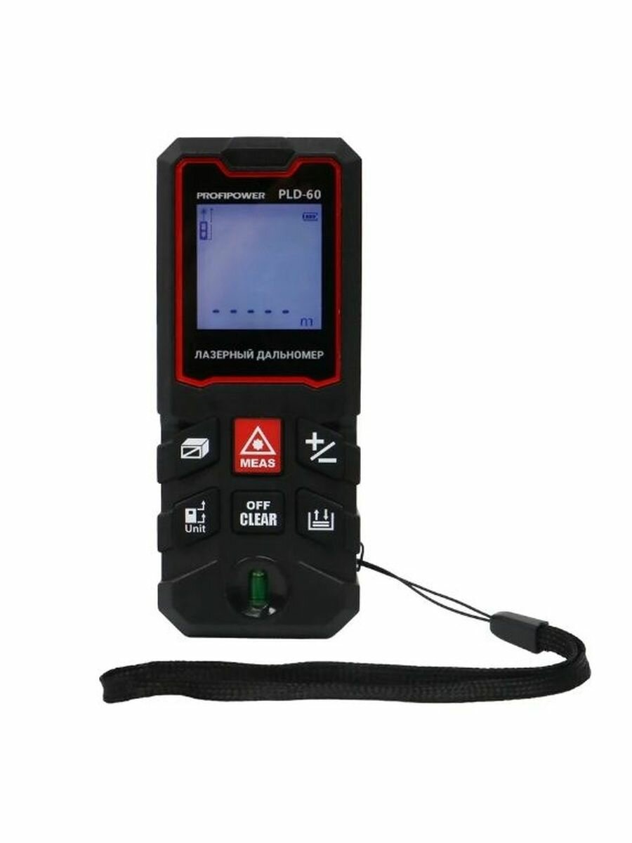 Дальномер лазерный ProfiPower PLD-60 60 метров (3В, 0-60м, 1мм, 0,1-3с, ААА) Е0268