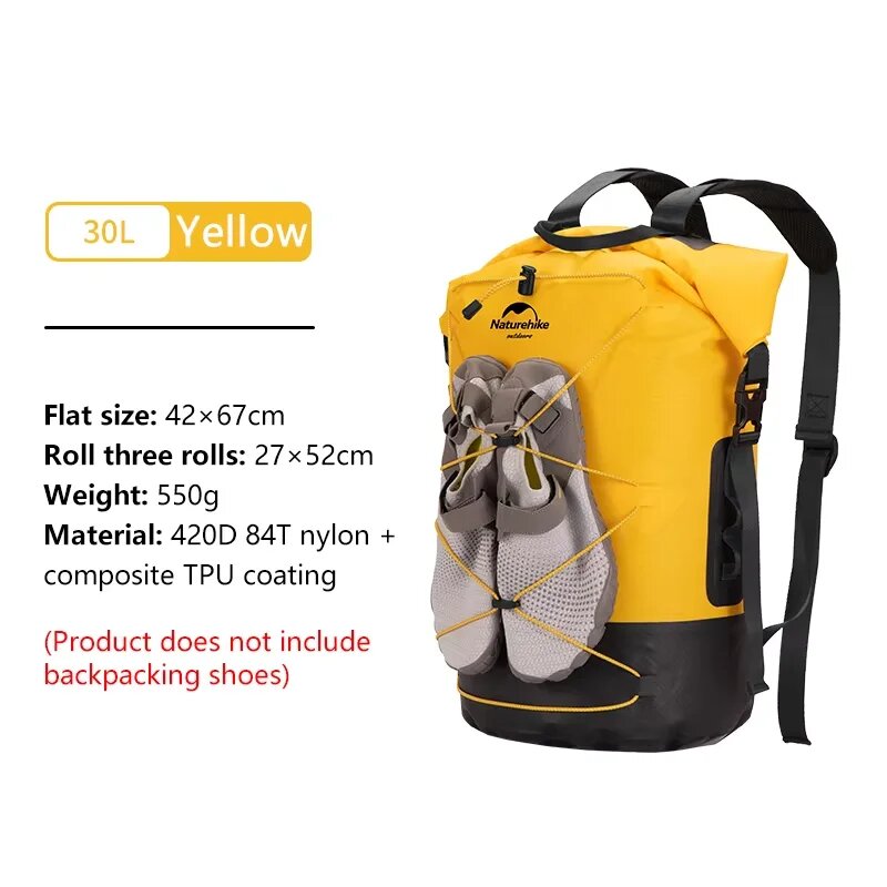 Naturehike TB03 водонепроницаемая сумка Yellow 30L
