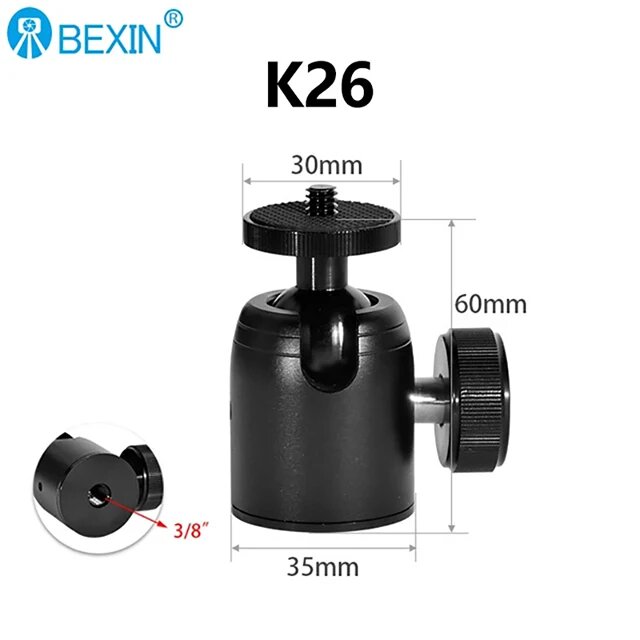 BEXIN K26 алюминиевая шаровая головка для DSLR
