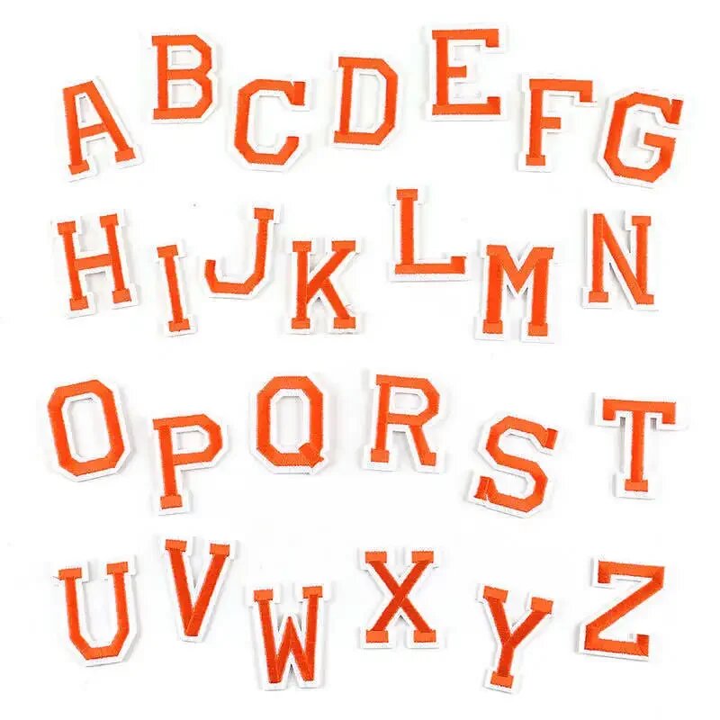 Оранжевые термоаппликации буквы алфавита Orange-A-Z