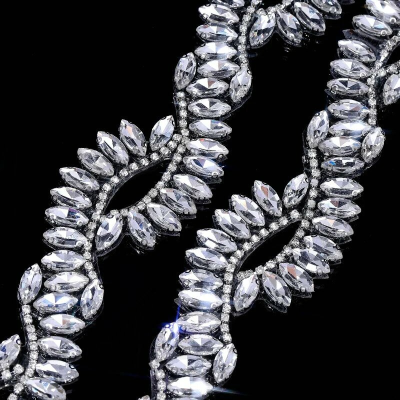 DUCRYSTAL прозрачная стеклянная лента со стразами 90 см