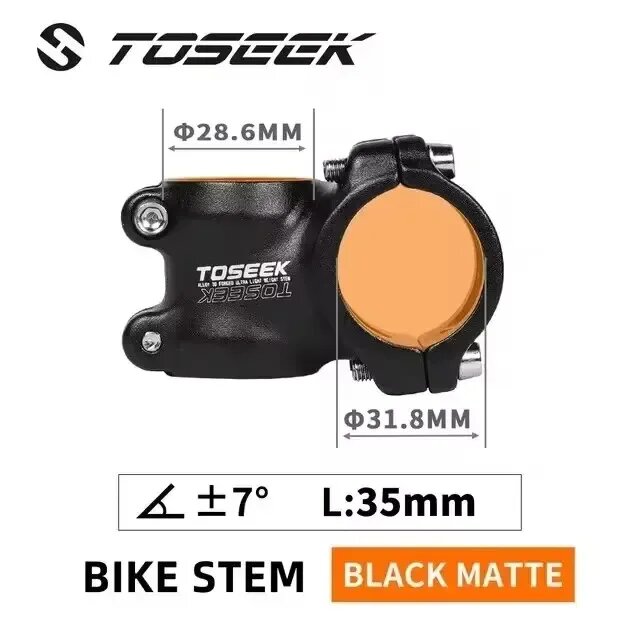 TOSEEK Вынос руля Black Matte 35mm ±7°