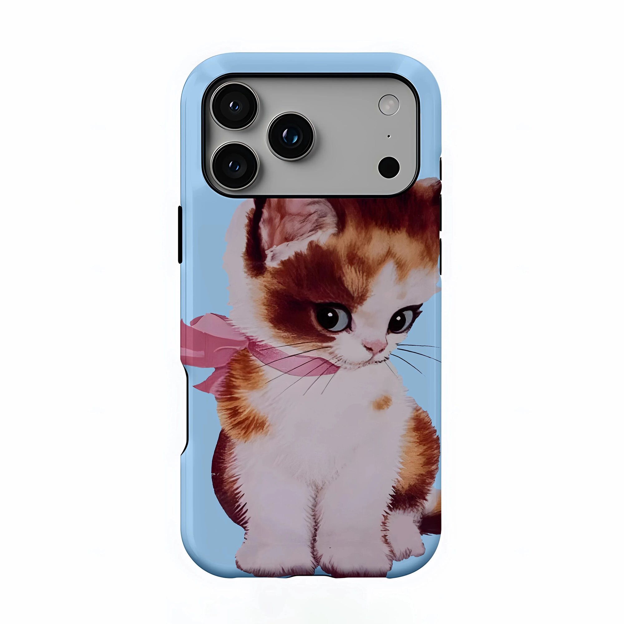 Чехол Clmj Cute Monkey Cat для iPhone 17, 16e, 16, 15, 14, 13, 12, 11, X, XS, XR, XSMAX, 7, 8, Air, Pro Max, Plus, двухслойный