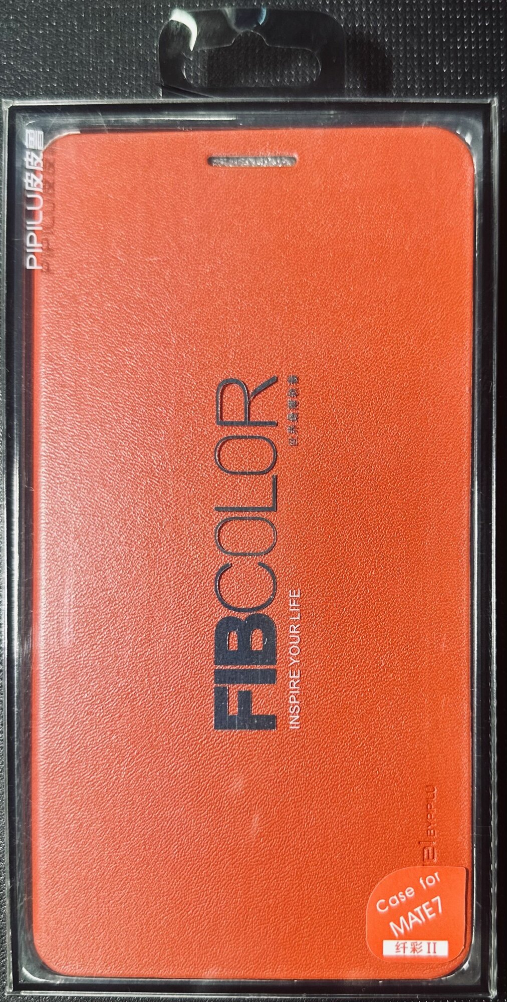 Чехол на Huawei Mate 7, книжка кожаный FIBCOLOR, красный