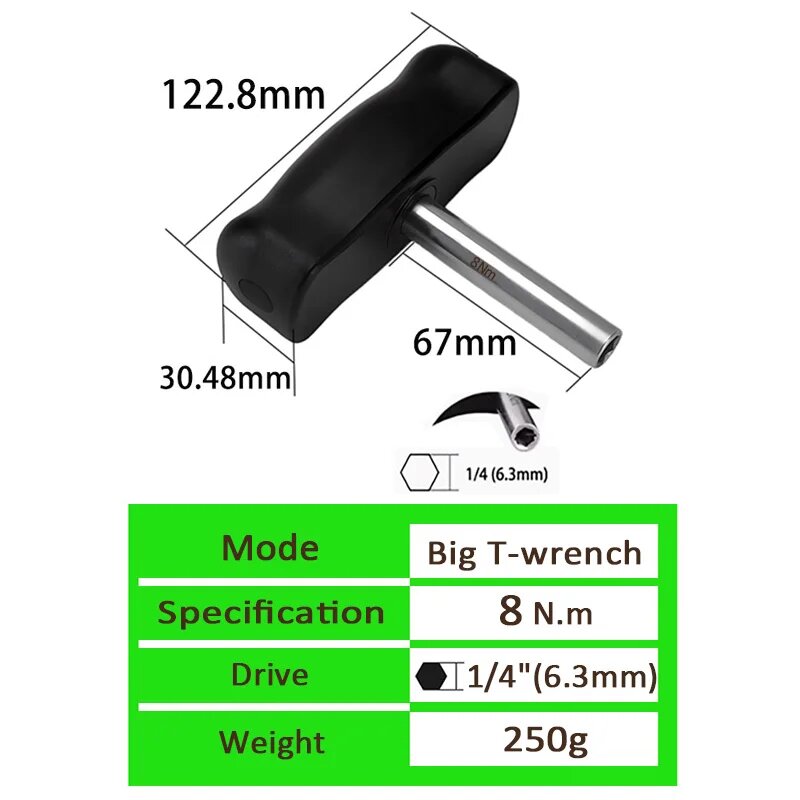 Torque Wrench WISRETEC 0.25-8 Nm Torque 8.0N. m