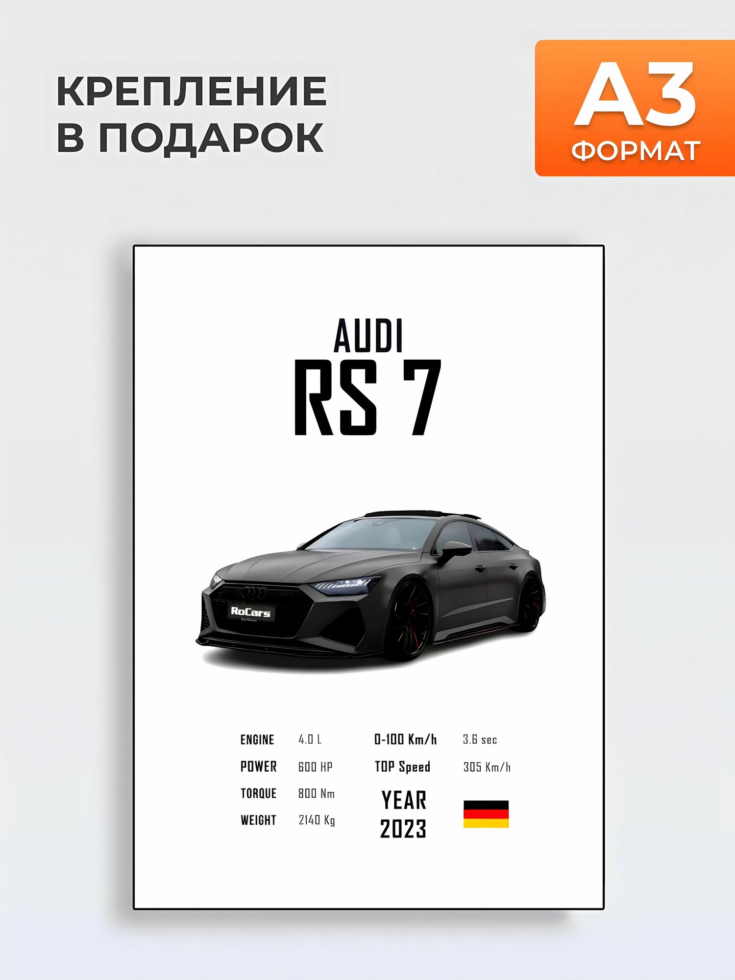Постер на стену AUDI RS7 , A3