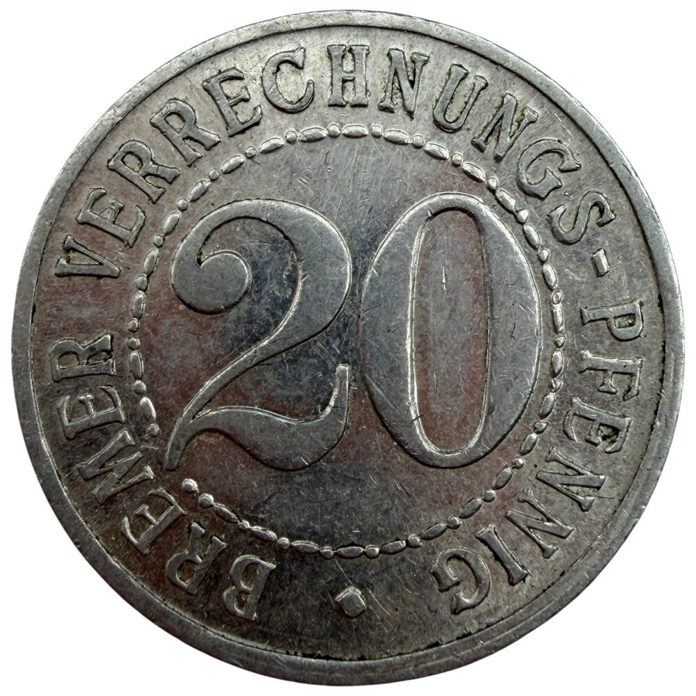 Германия, Бремен 20 пфеннигов 1918-1922 гг.