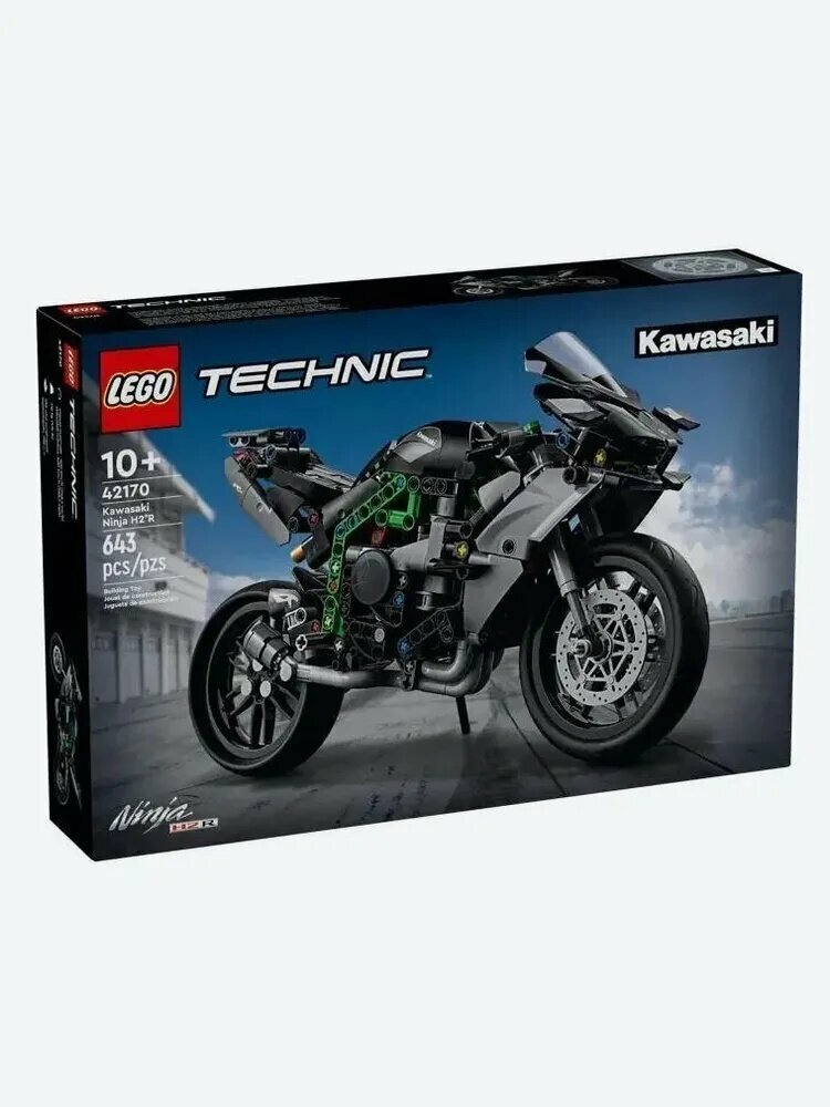 Конструктор Technic Мотоцикл Kawasaki Ninja H2R, 643 детали, возраст от 8+, 42170 LEGO