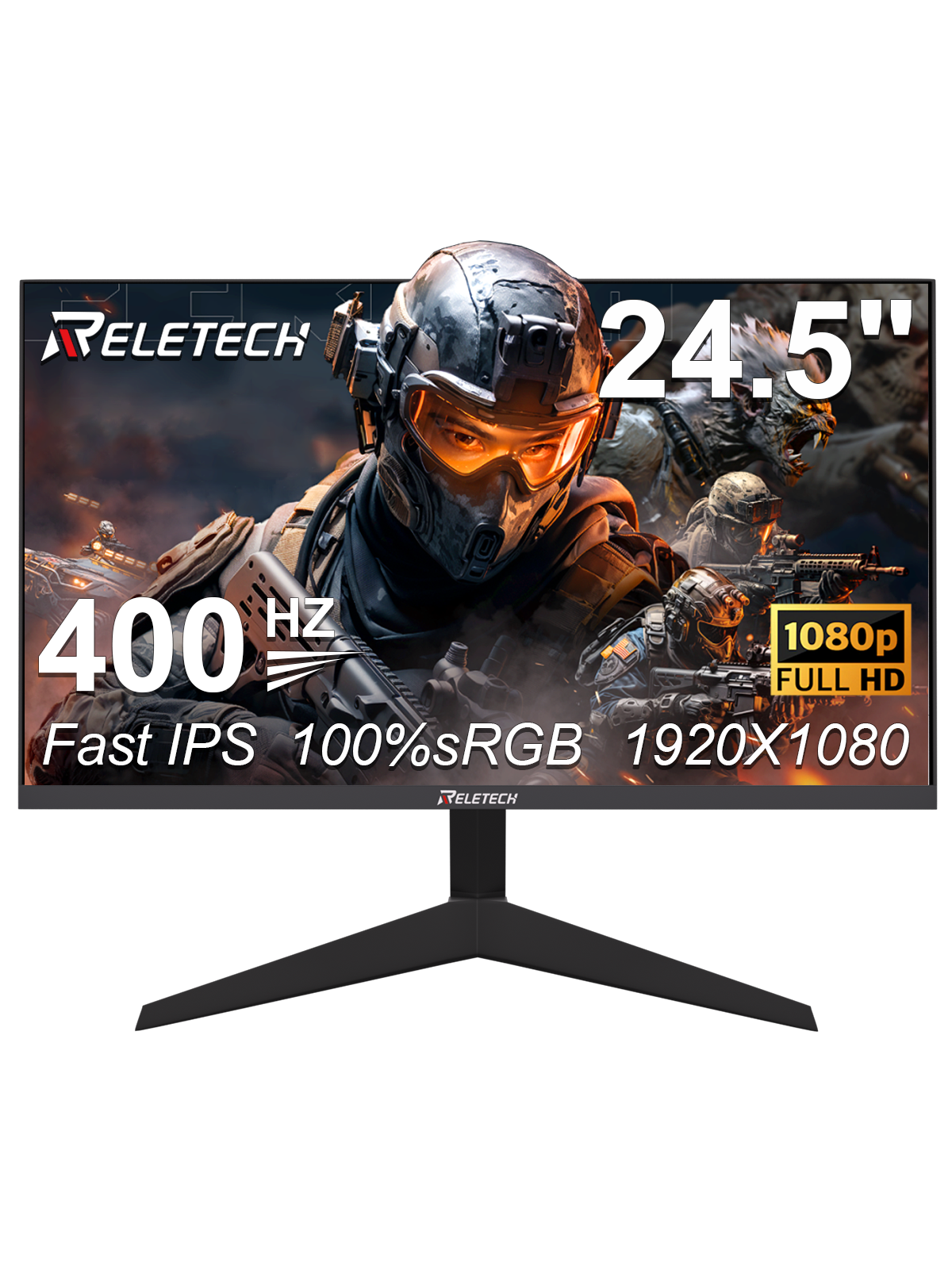 Монитор игровой Reletech 24.5″,400 Гц, IPS, 1920x1080, HDMI + DP, VESA, для компьютера, GT25 Sniper
