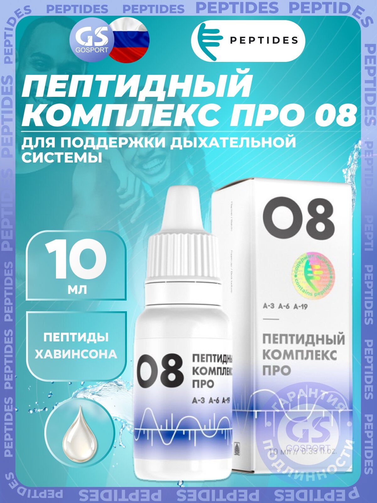Пептиды Хавинсона PEPTIDES Пептидный комплекс про 08 10 мл