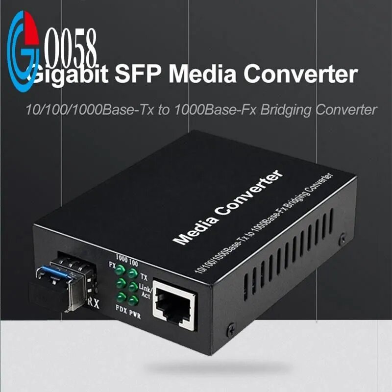 (K T N M) SFP Fiber To RJ45 Media Converter Transceiver 10/100/1000M Ethernet Transceiver, Совместимый С