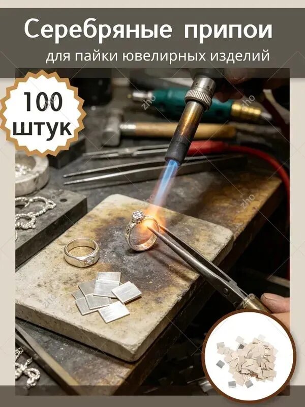 Серебряные припои для ювелирной пайки, 100 штук, низкотемпературные