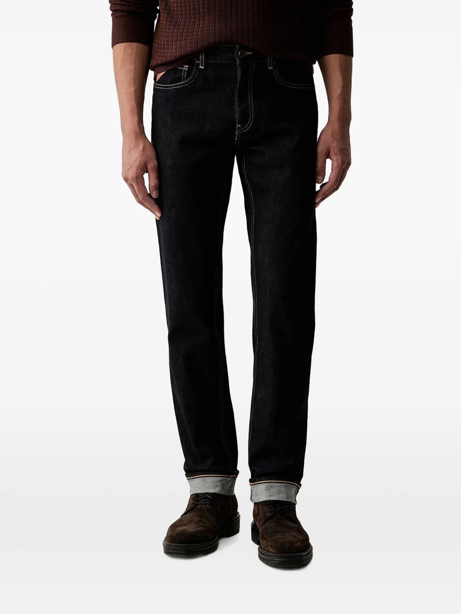 Джинсы 380 contrast-stitch regular jeans 