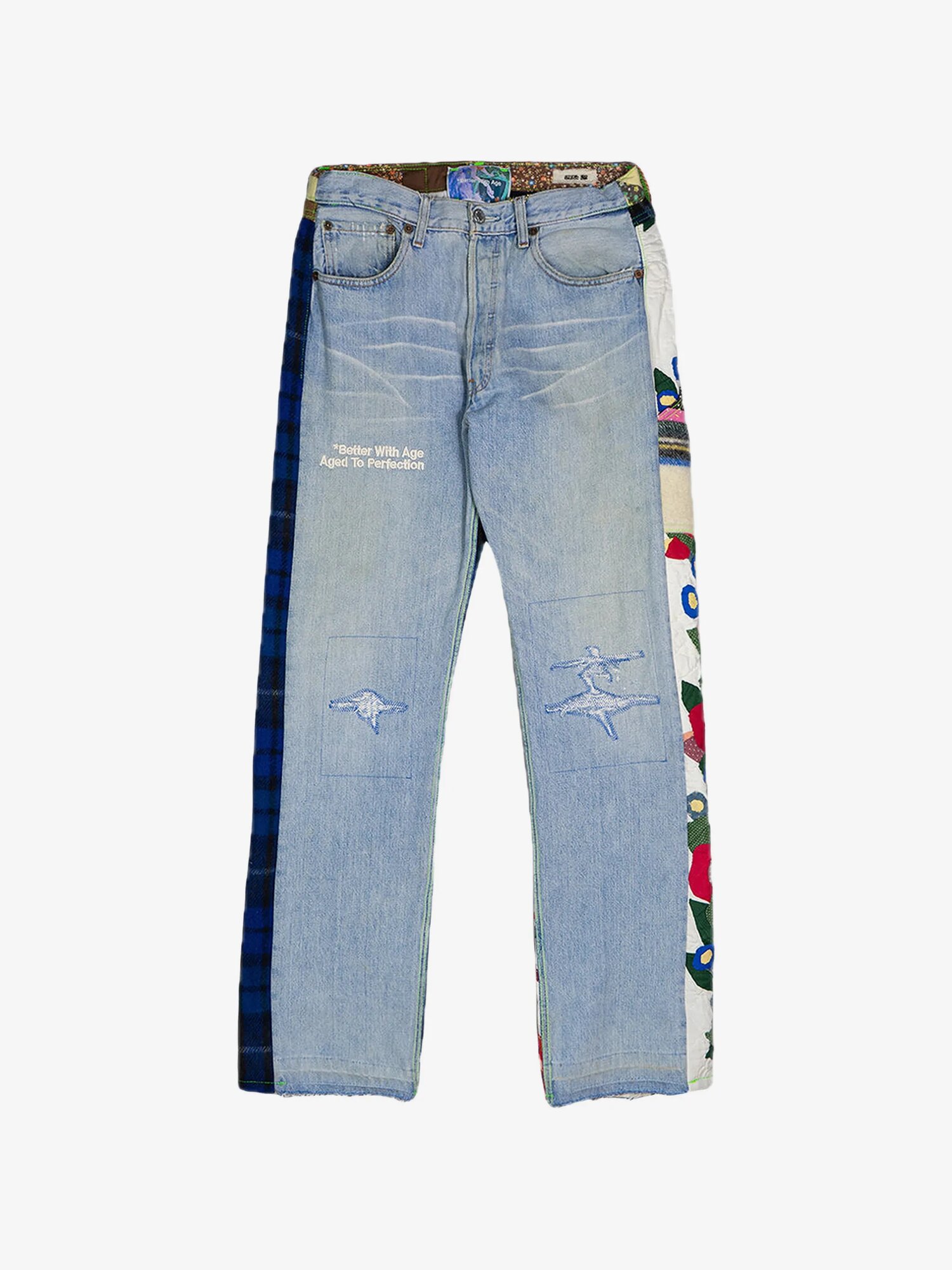 Джинсы Esther Mixed Media patchwork denim jeans 