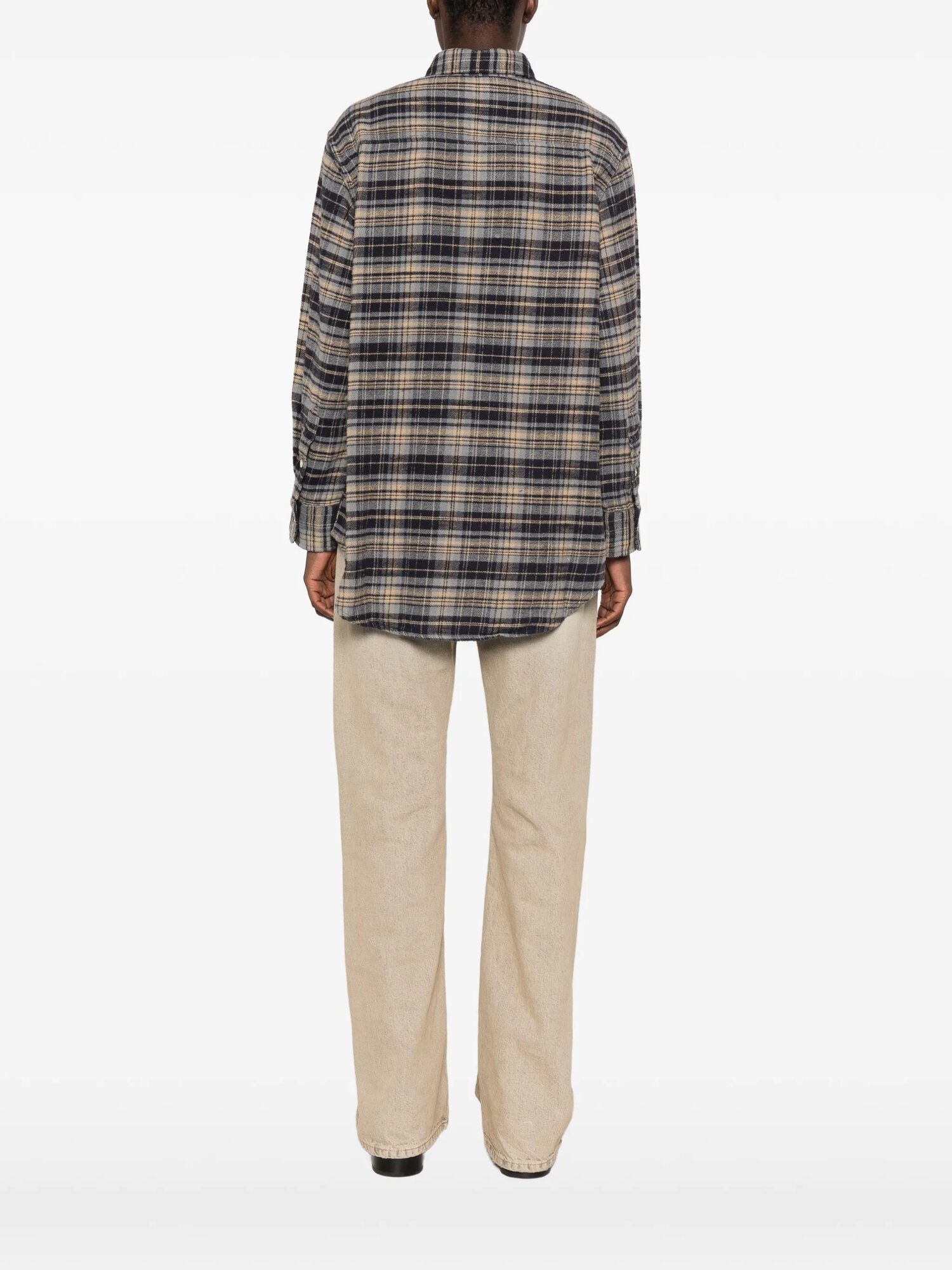 Рубашка R13 Plaid-pattern oversized shirt, размер 6 — фото 1