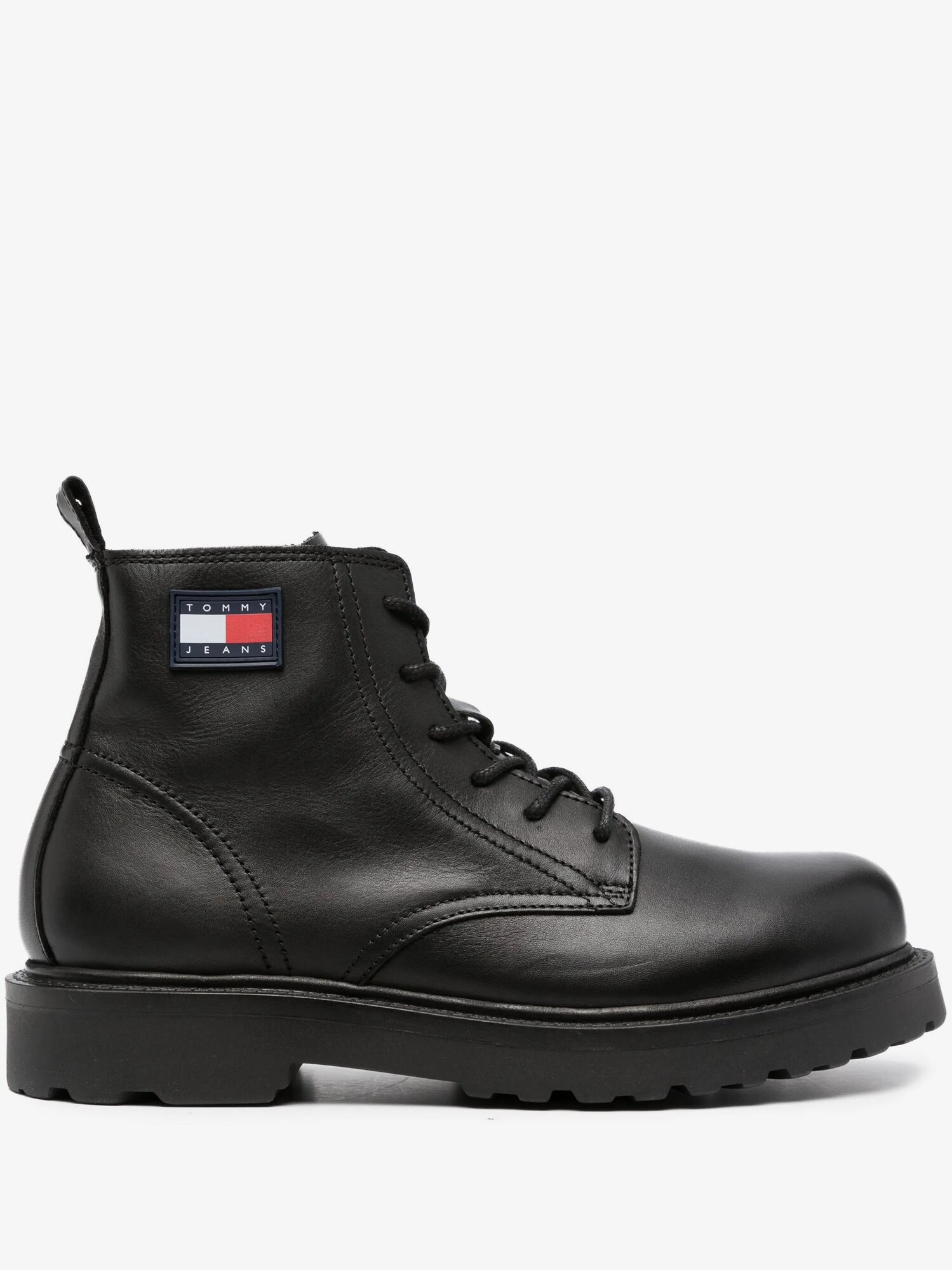 Ботинки Logo-patch lace-up leather boots