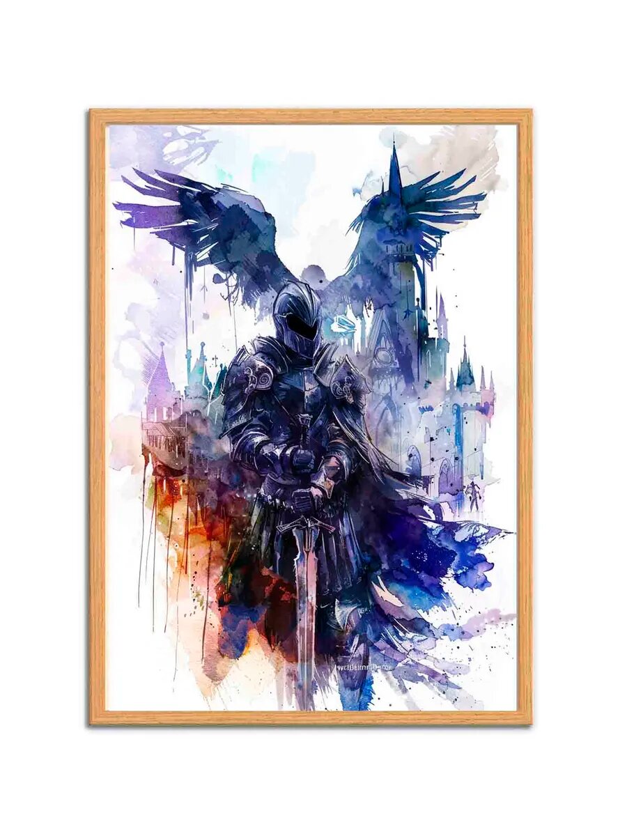 Рыцарь-Ворон-птица 5, Плакат 30x42см