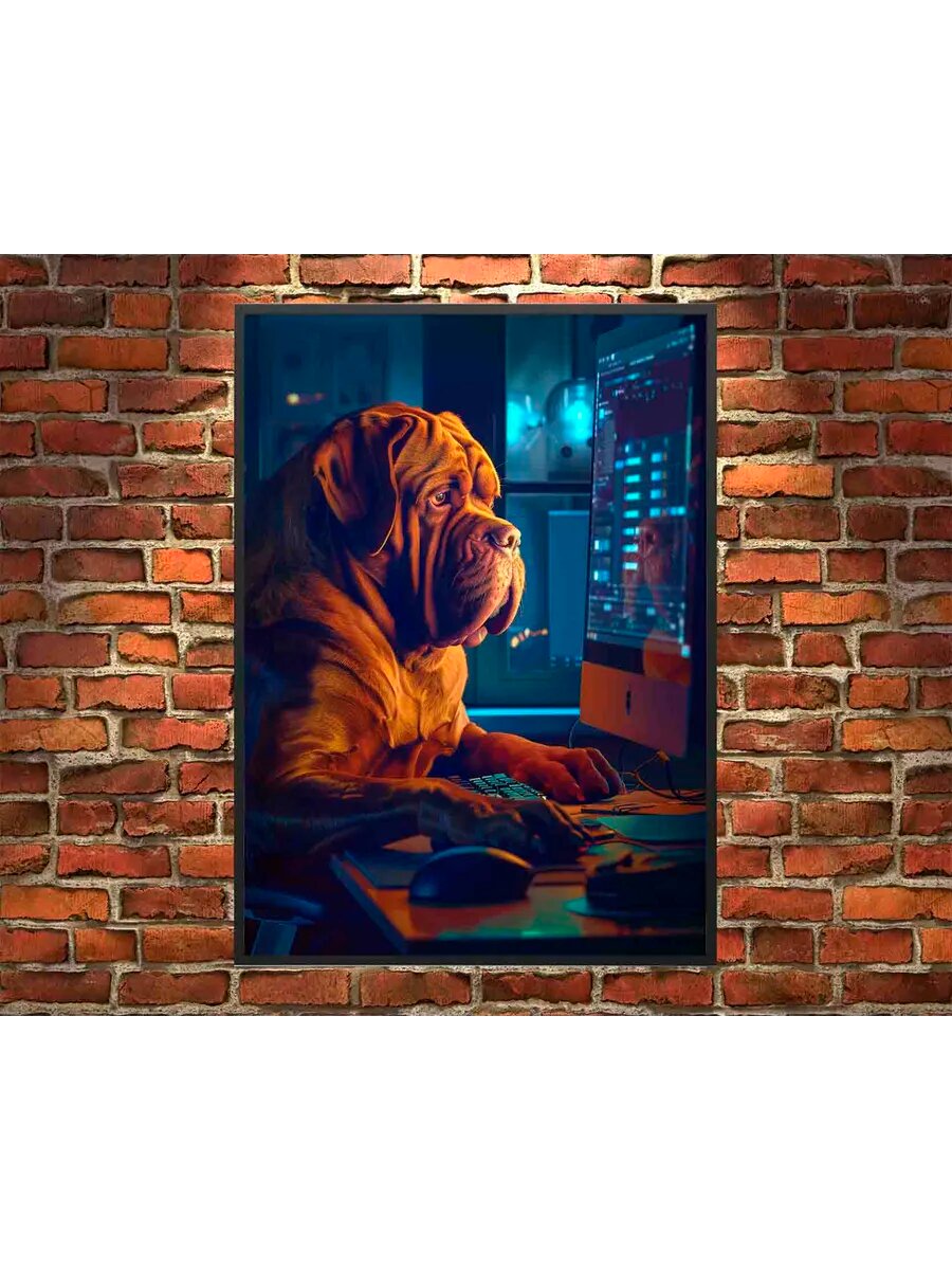 Бордоский дог-программист 3, Плакат 30x42см