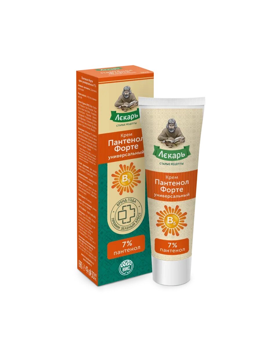 Лекарь Крем Пантенол Форте 7% универсальный 30 мл 1 шт